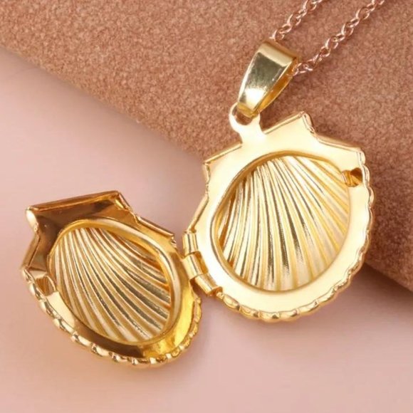 Jewelry | Golden Seashell Locket | Poshmark